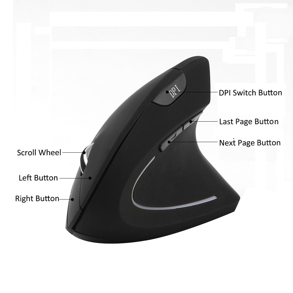 CHYI Bluetooth Mouse Gamer 1600DPI Ergonomic Verti... – Vicedeal