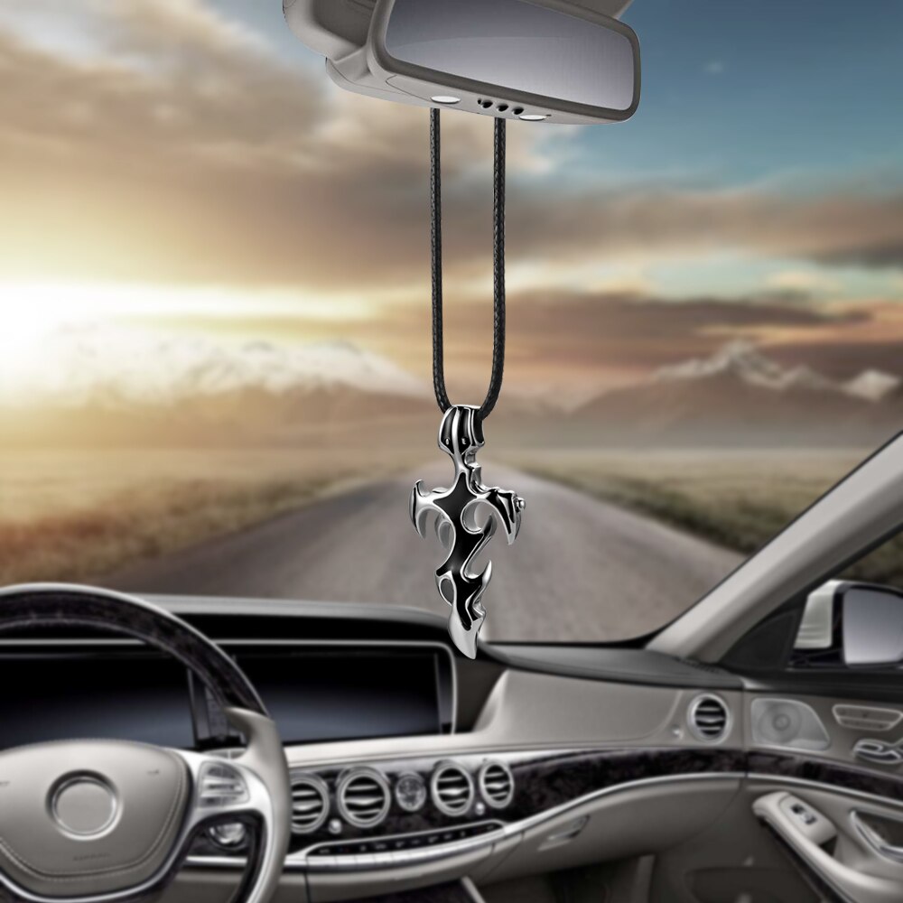 Car Pendant Metal Cross Rear View Mirror Suspensio... – Grandado