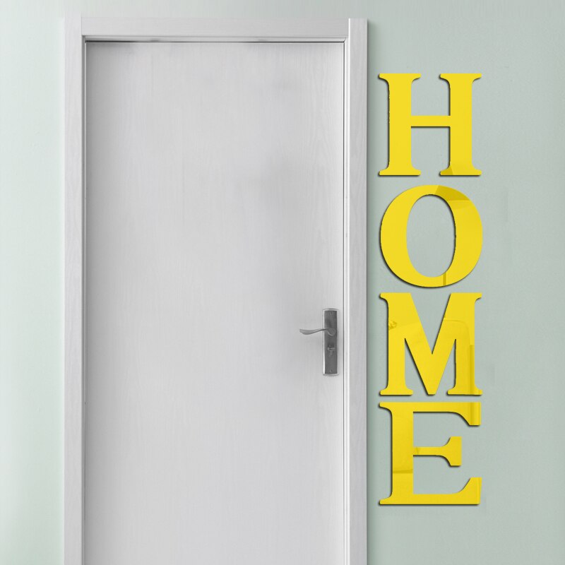 Home Sign Letters Acrylic Mirror Living Room Decor... – Grandado
