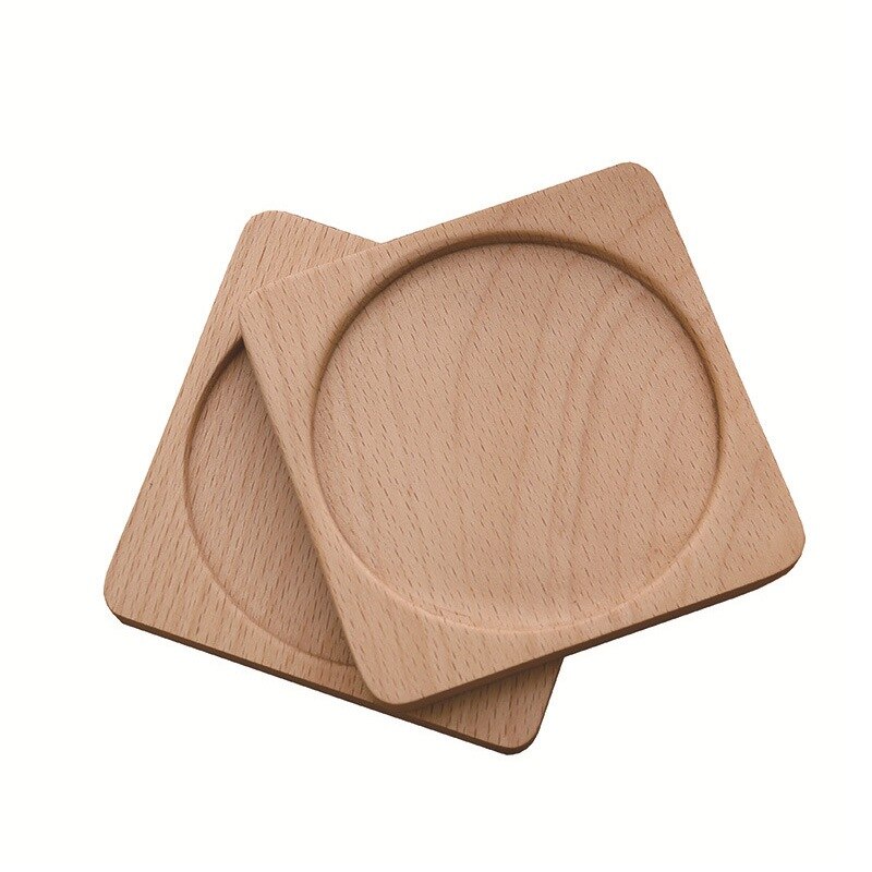 Wooden Coaster Beech Tea Coaster Potholder Coffee ... – Vicedeal