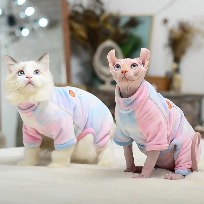 Fluwelen Kat Capuchon Zachte Sphynx Kat Kostuum Kl... – Grandado