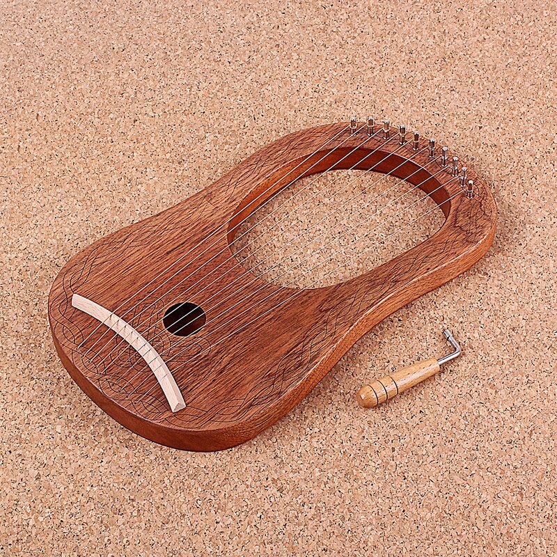 Wooden Harp 10 String Harp Portable Small Lyre wit... – Grandado