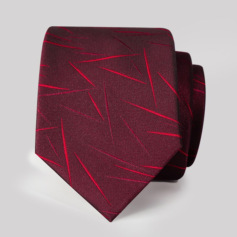 Brand Wine Red Tie For Men Top Polyester Silk 7CM ... – Grandado