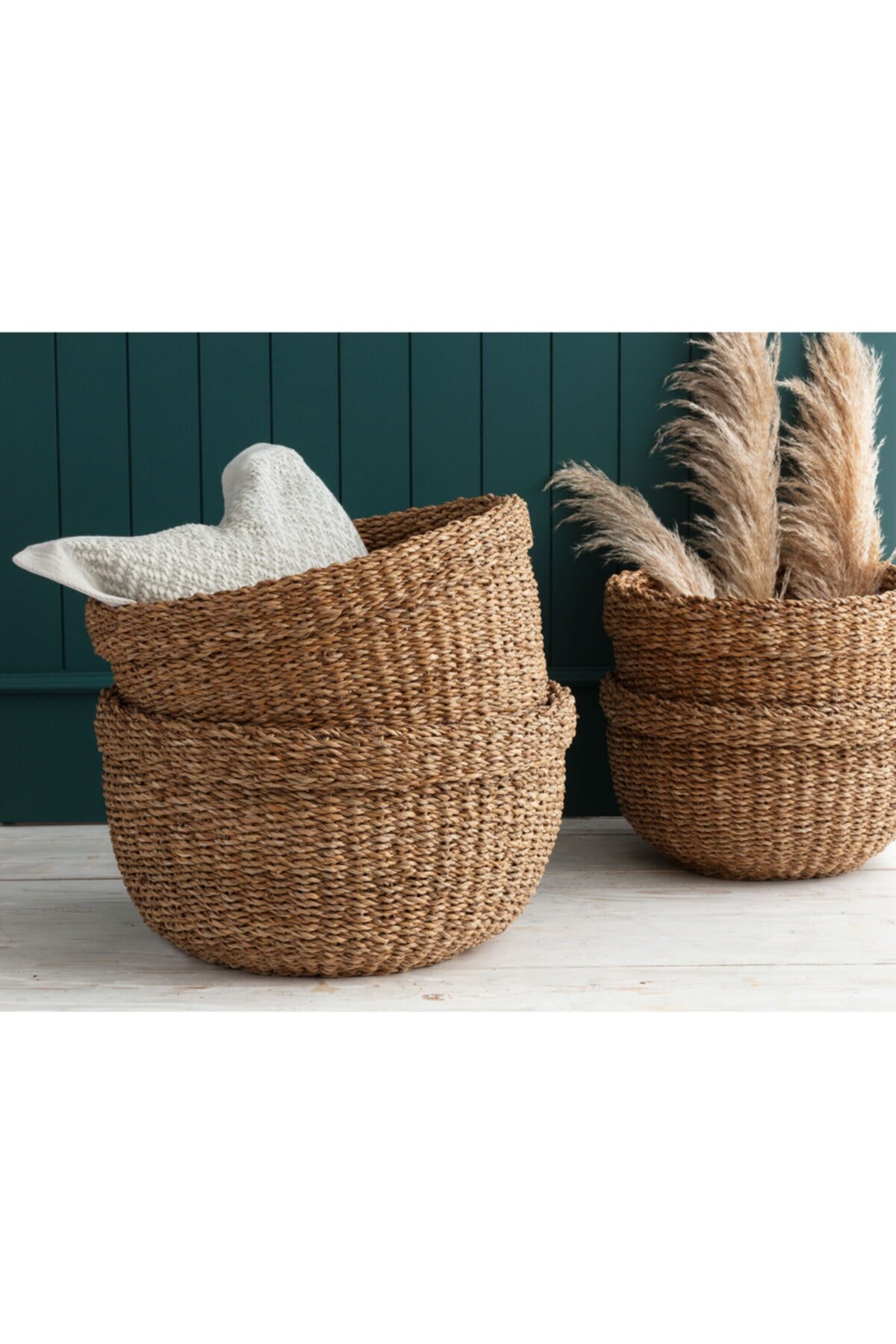 Grote Rieten Mand, handgemaakte Bamboe Opslag Mand... – Vicedeal