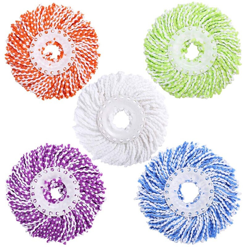 Microfiber Cotton Spin Mop Heads Replacement - 5 P... – Vicedeal