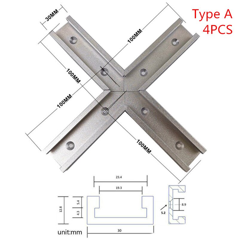 Woodworking T-Slot T-Track Miter Track Cross Conne... – Grandado