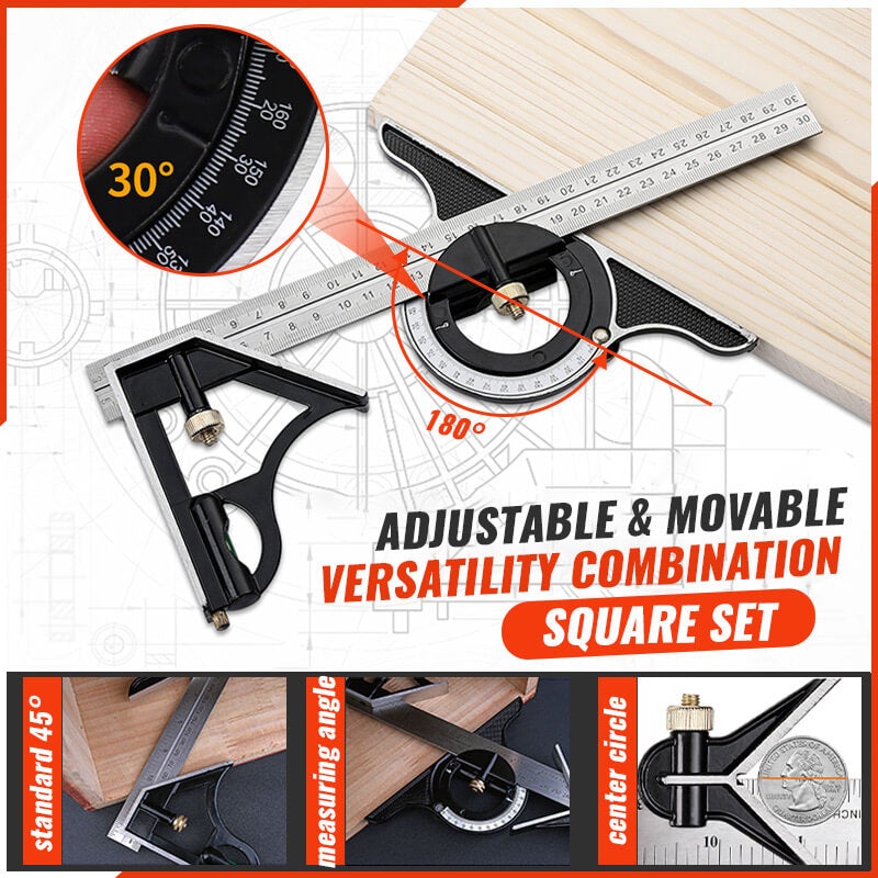 300mm Combination Square Angle Ruler Protractor Ho... – Vicedeal