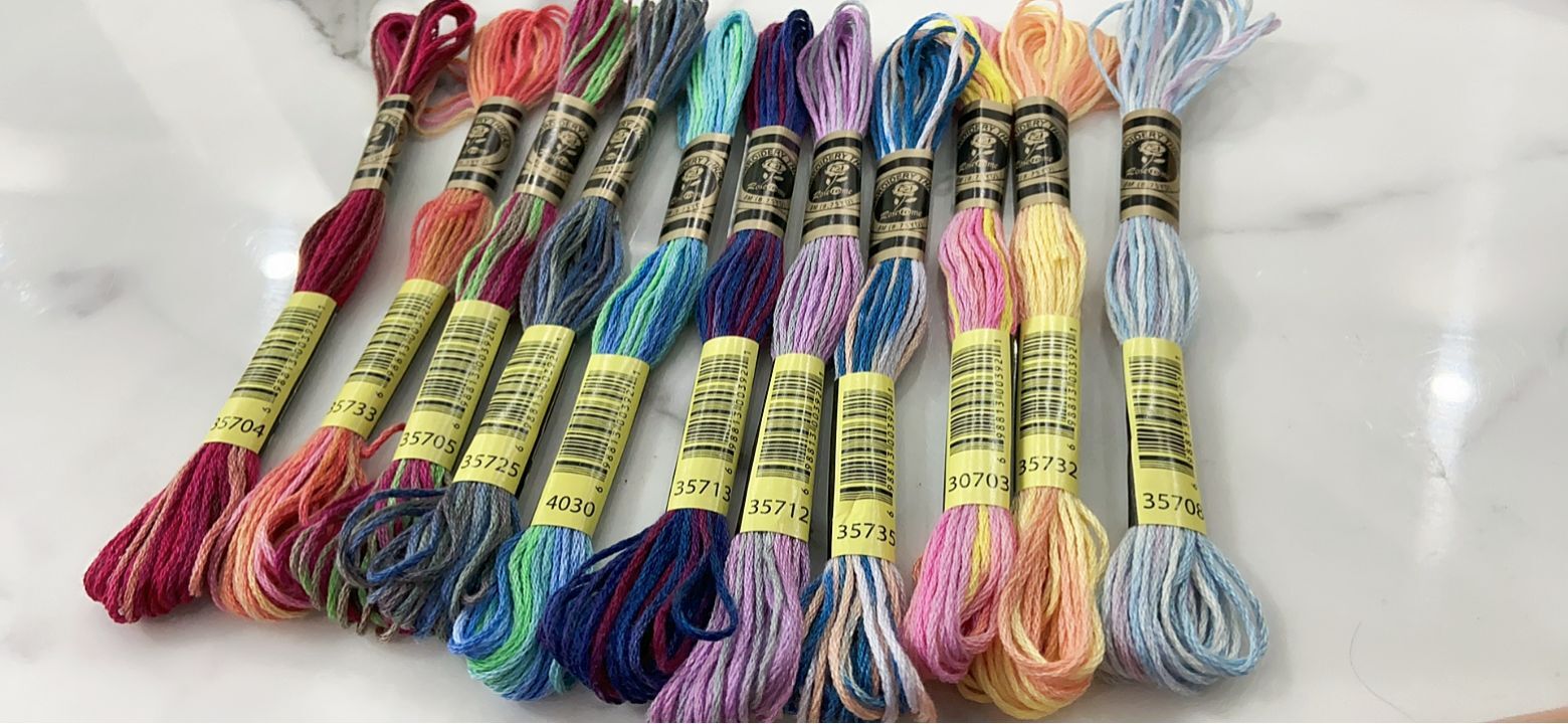 Variegated Cotton Embroidery Floss 6 strands 8 met... – Vicedeal