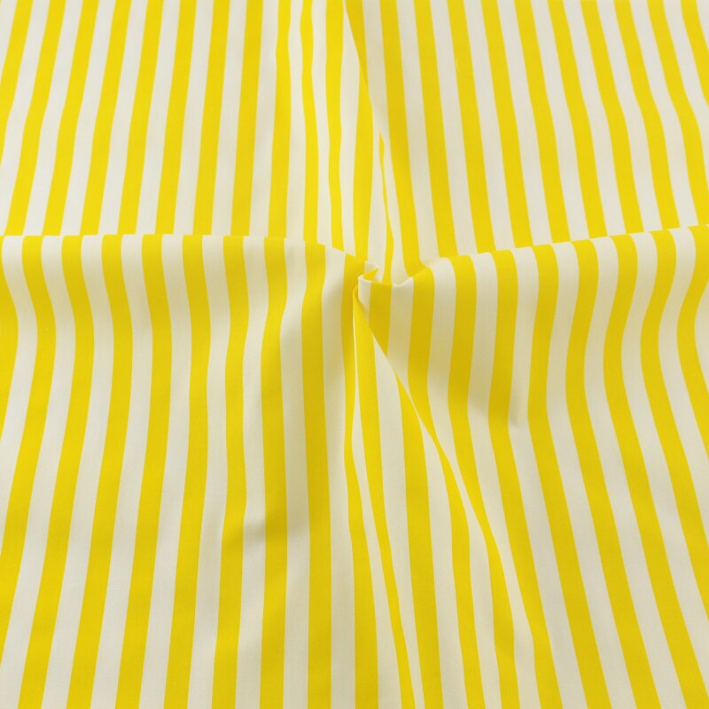 Yellow Stripe Cotton Fabric Sewing Cloth Craft Ter... – Grandado