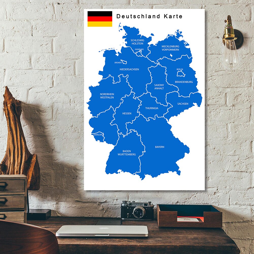 100*150 Cm The Germany Political Map In German Lar... – Grandado