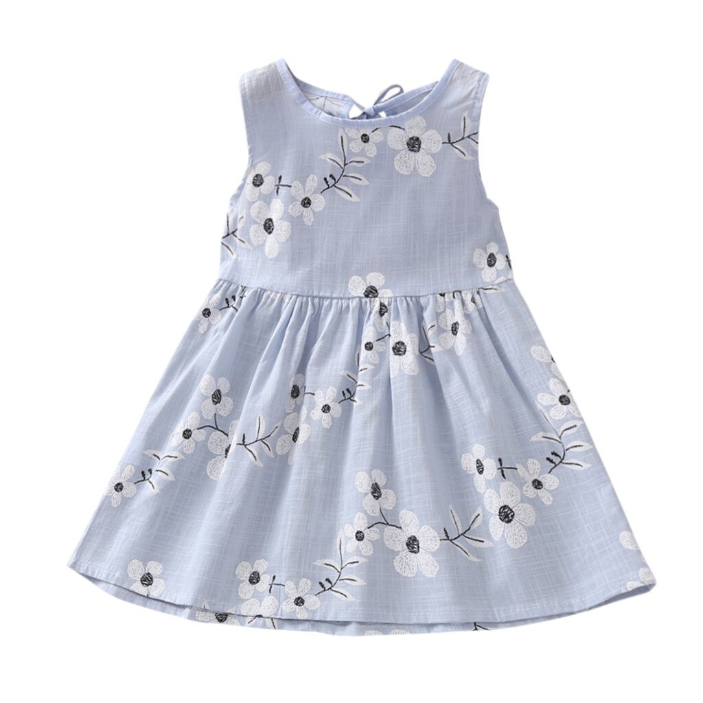 bébé robes d'été enfants fille sans manches fleur ... – Grandado