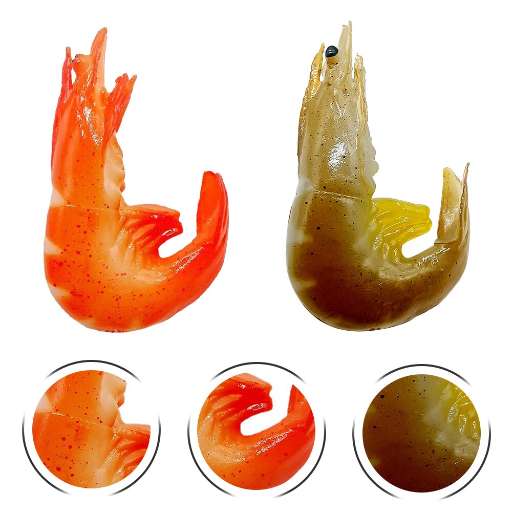 4pcs Simulation Shrimp Models Artificial Food Mode... – Grandado