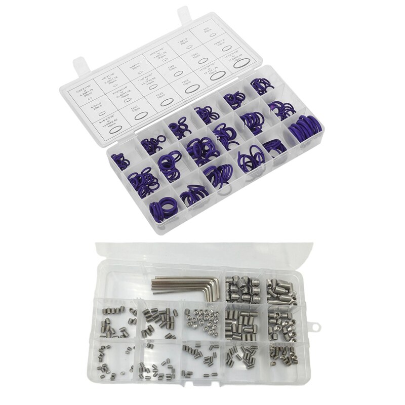510 Stuks Reparatie Assortiment Kit: 270Pcs O-Ring... – Vicedeal