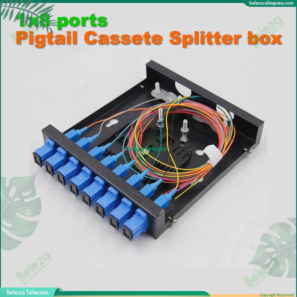 1x8 ports pigtail Cassete Splitter box Fiber optic... – Grandado