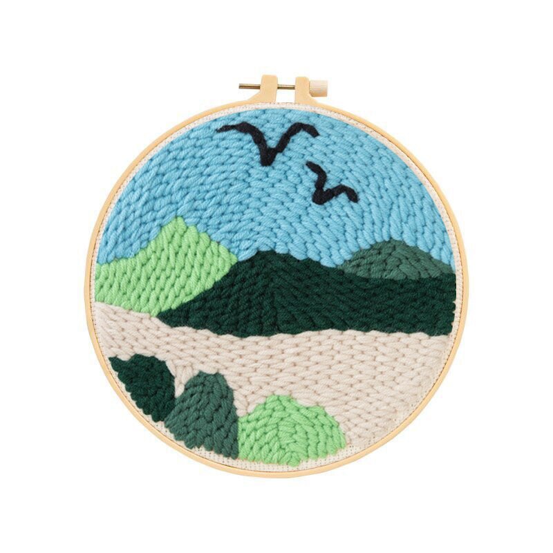 DIY Punch Needle Embroidery Kit with Hoop for Begi... – Vicedeal