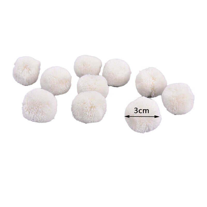 10pcs 3CM white Pompom Party Decoration Clothing D... – Grandado