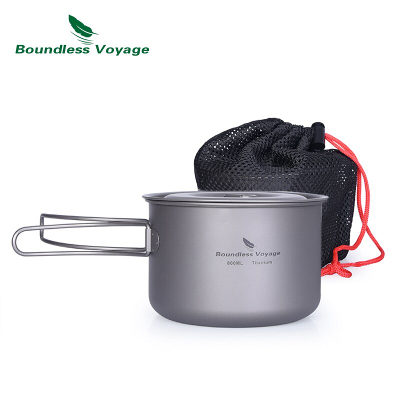 Boundless Voyage Outdoor 800ml Titanium Pot with L... – Grandado
