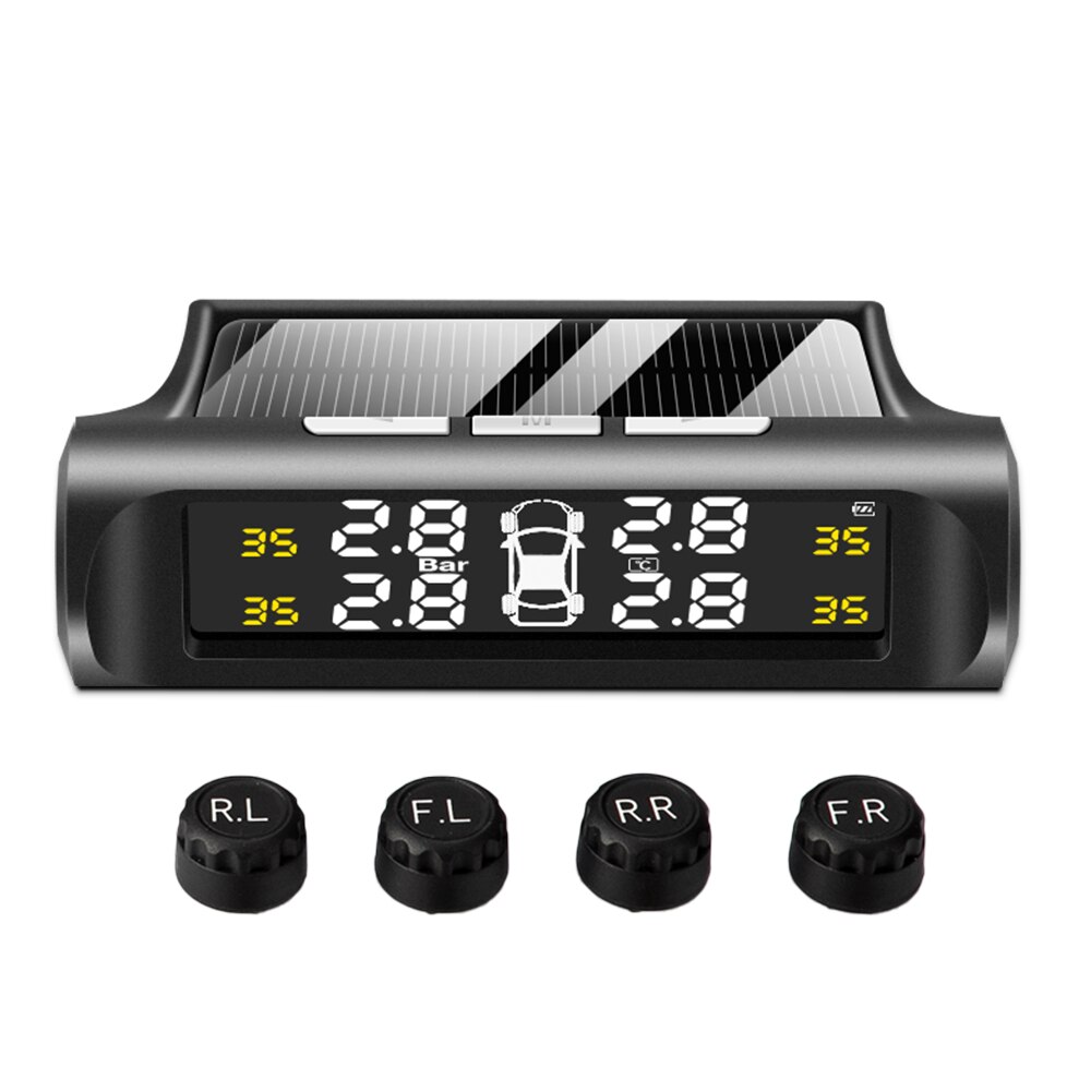 Solar Power Tpms Auto Bandenspanning Sensor Monito... – Grandado