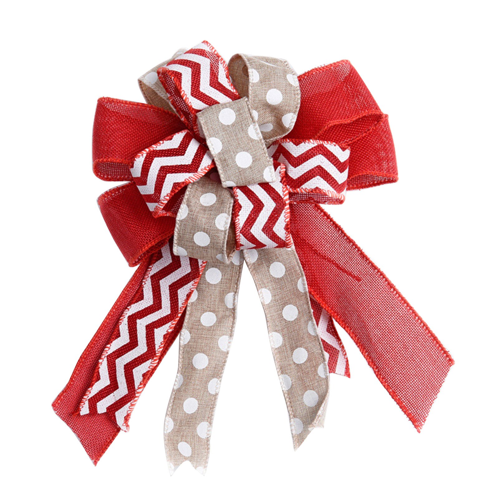 Kerstboomdecoratie met strik, geknoopt, rustieke s... – Vicedeal