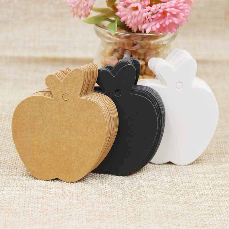 50pcs zerongE jewelry Apple Shape Clothes Kraft Pa... – Vicedeal