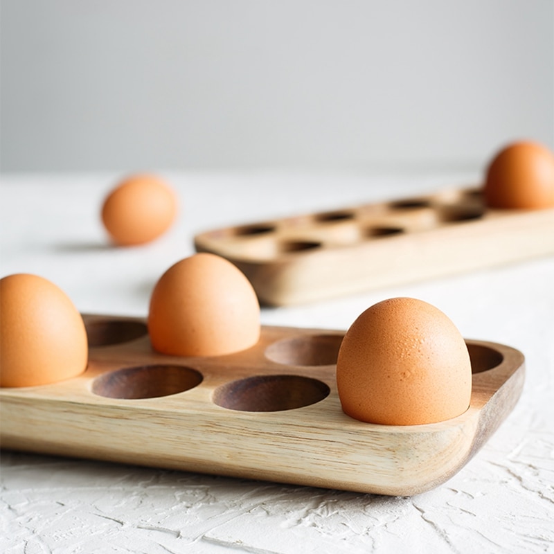 Japanese style Wooden Double Row Egg Storage Box E... – Grandado