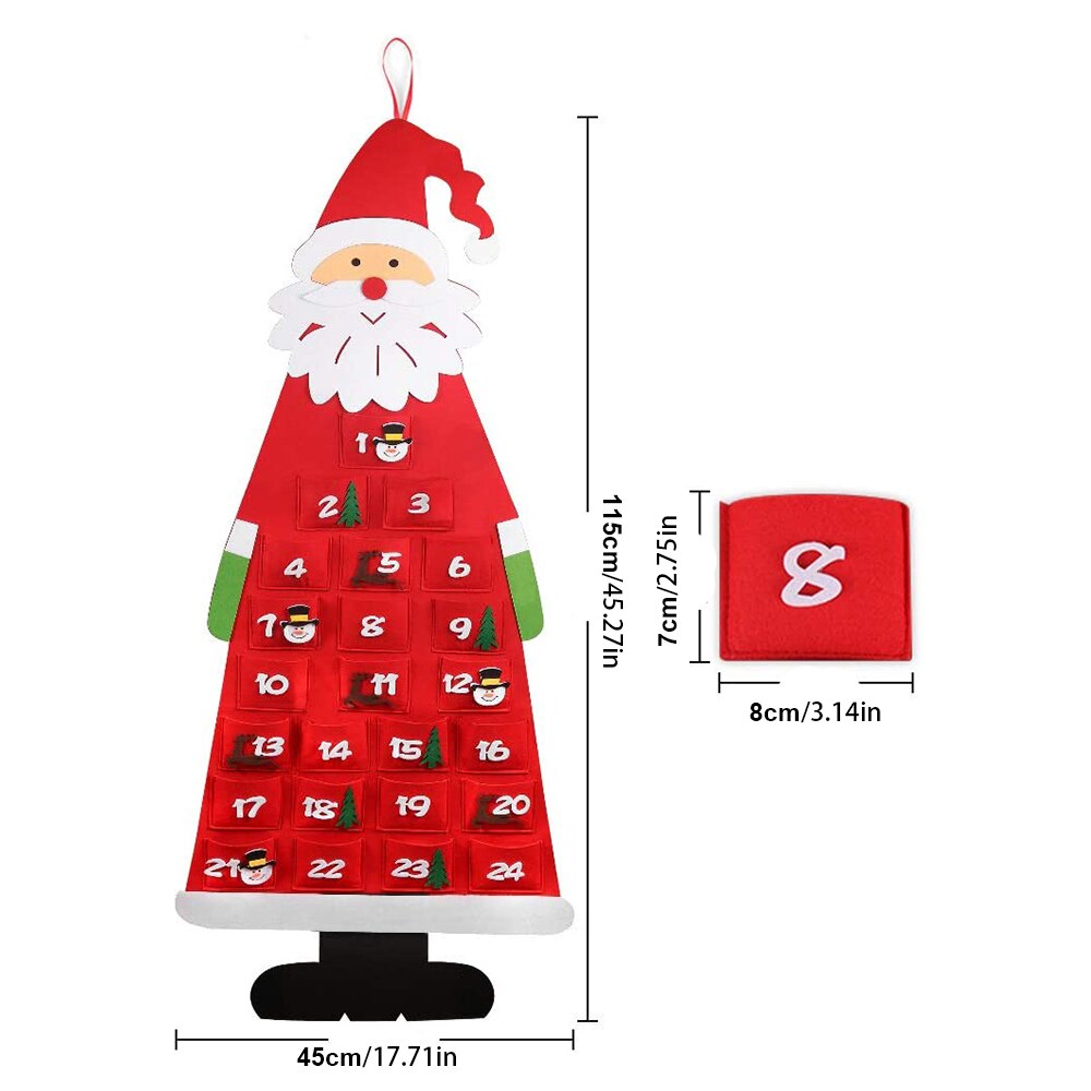 Christmas Advent Calendars Christmas Felt Diy Fill... – Grandado