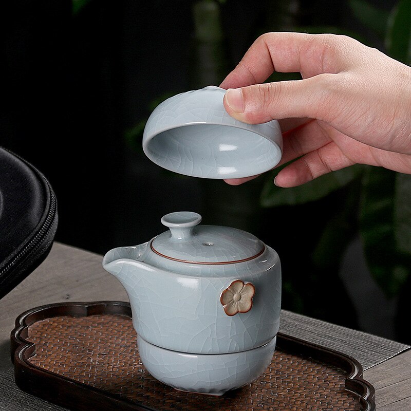 Chinese Ceramic Teacup Kung Fu Tea Cup Portable Po... – Vicedeal