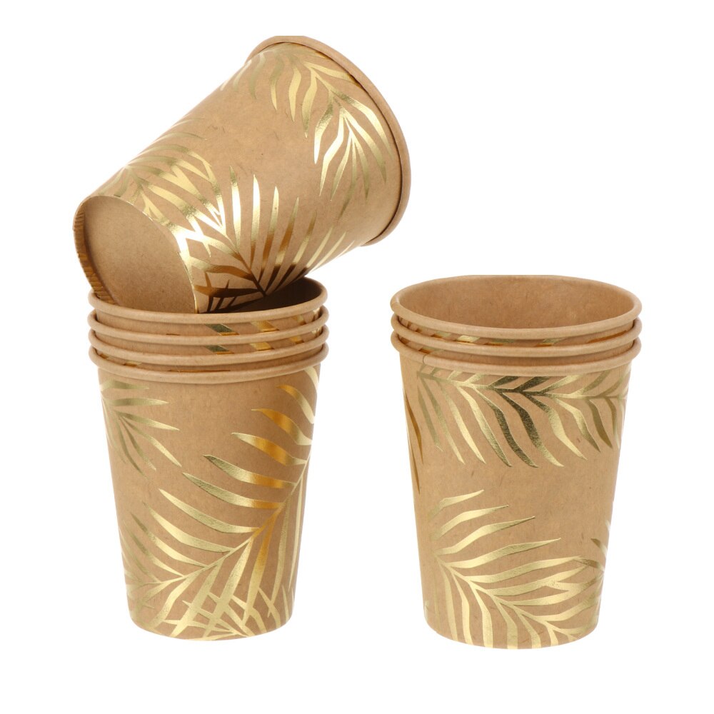 8 Pcs Palm Leaf Water Cups Disposable Drinking Cup... – Grandado