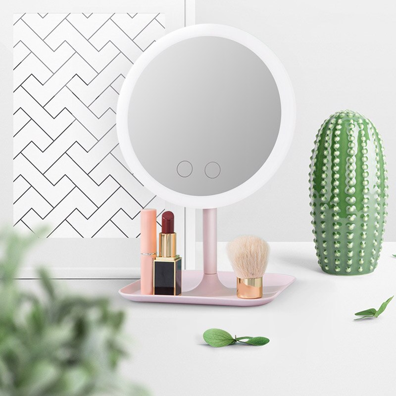LED Lighted Makeup Mirror Desktop Dressing Mirror ... – Grandado