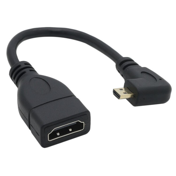 Micro HDMI Male To HDMI Female Adapter Cable Left ... – Vicedeal