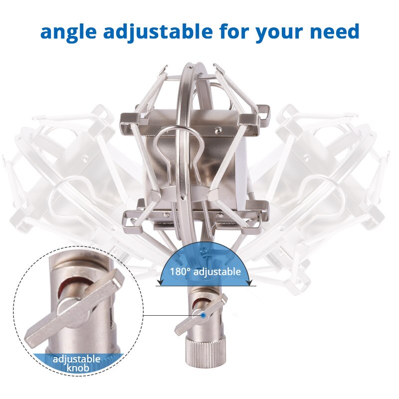 Universal 50mm Microphone Shock Mount Clip Holder ... – Vicedeal