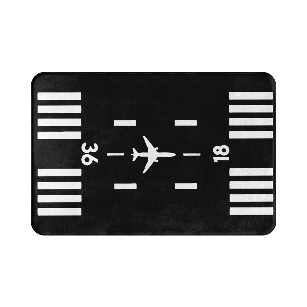 Airport Runway Doormat Flannel Bath Mat Anti-Slip ... – Grandado