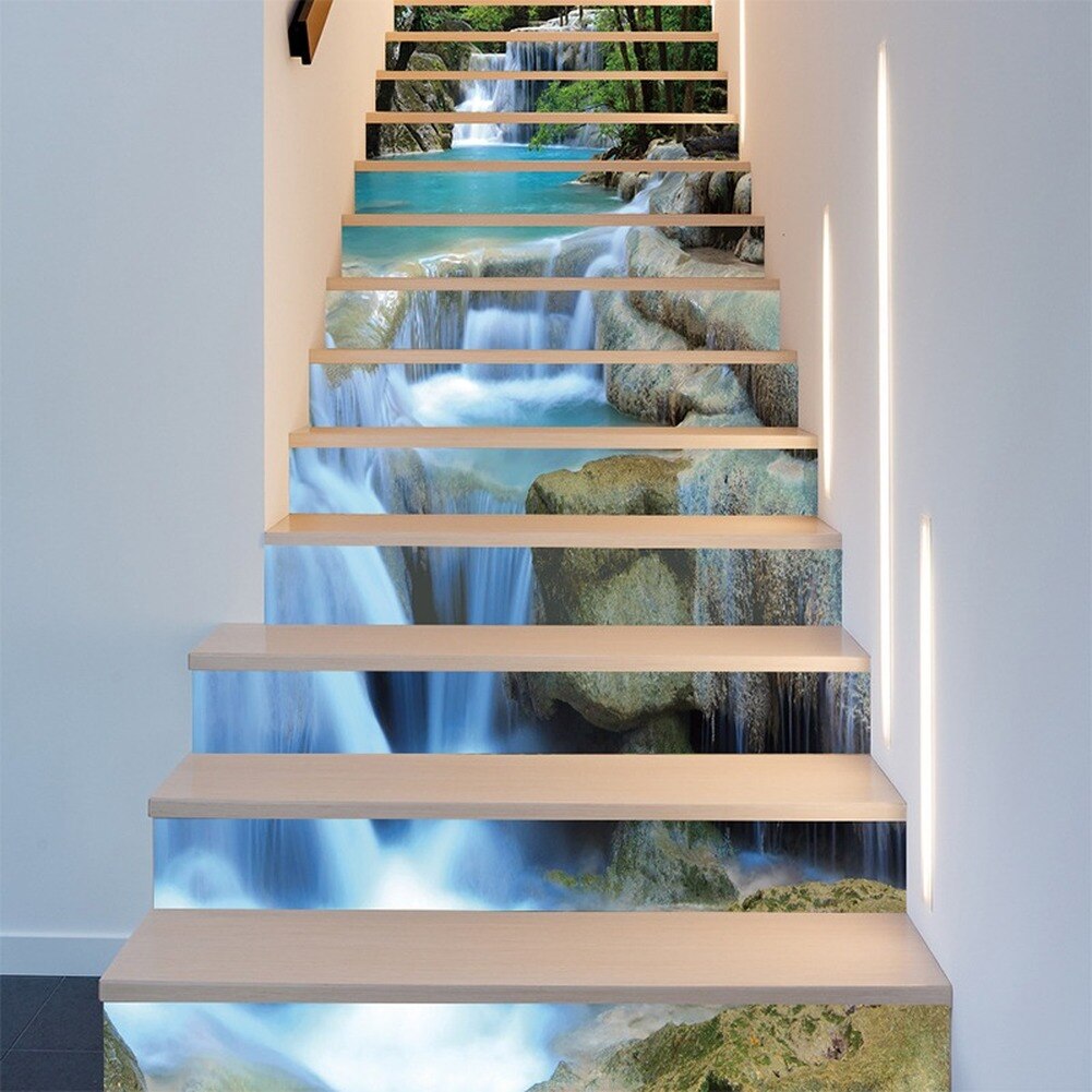 1Set 3D Scenic Self-adhesive Stair Riser Staircase... – Grandado