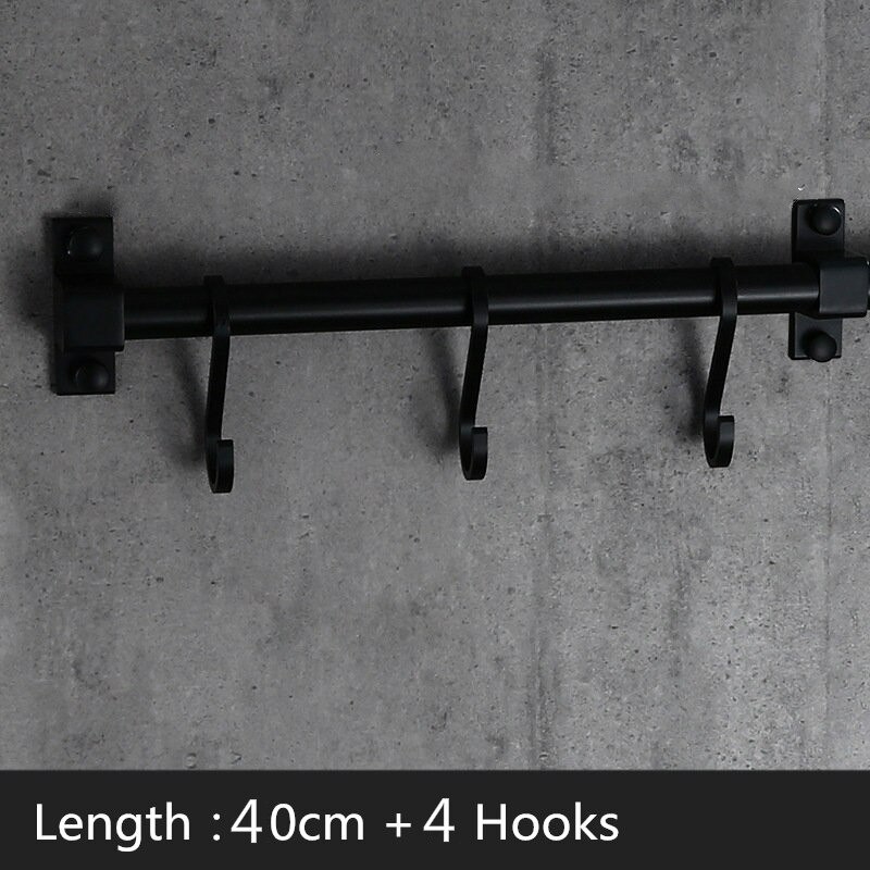 Matt black kitchen hook rack storage cabinet kitch... – Grandado