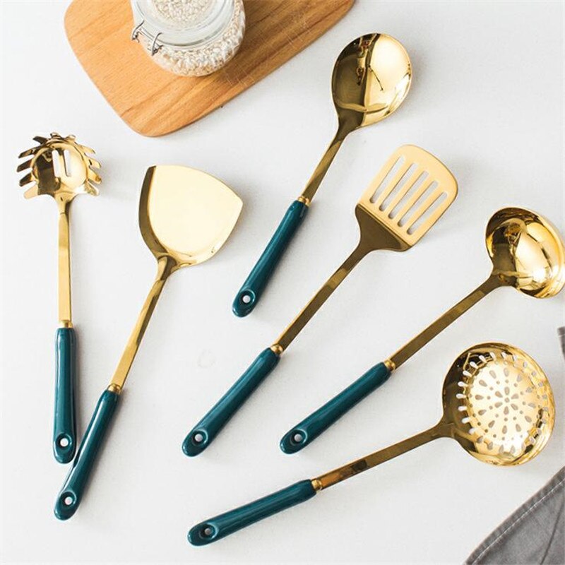 Nordic Stainless Steel Colander Ceramic Emerald Gr... – Grandado