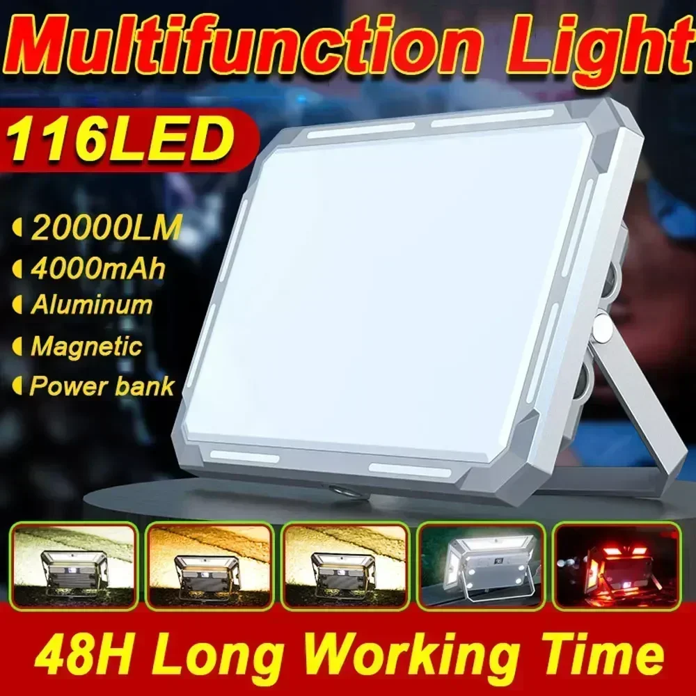 Linterna portátil LED multifuncional, reflector de... – Grandado