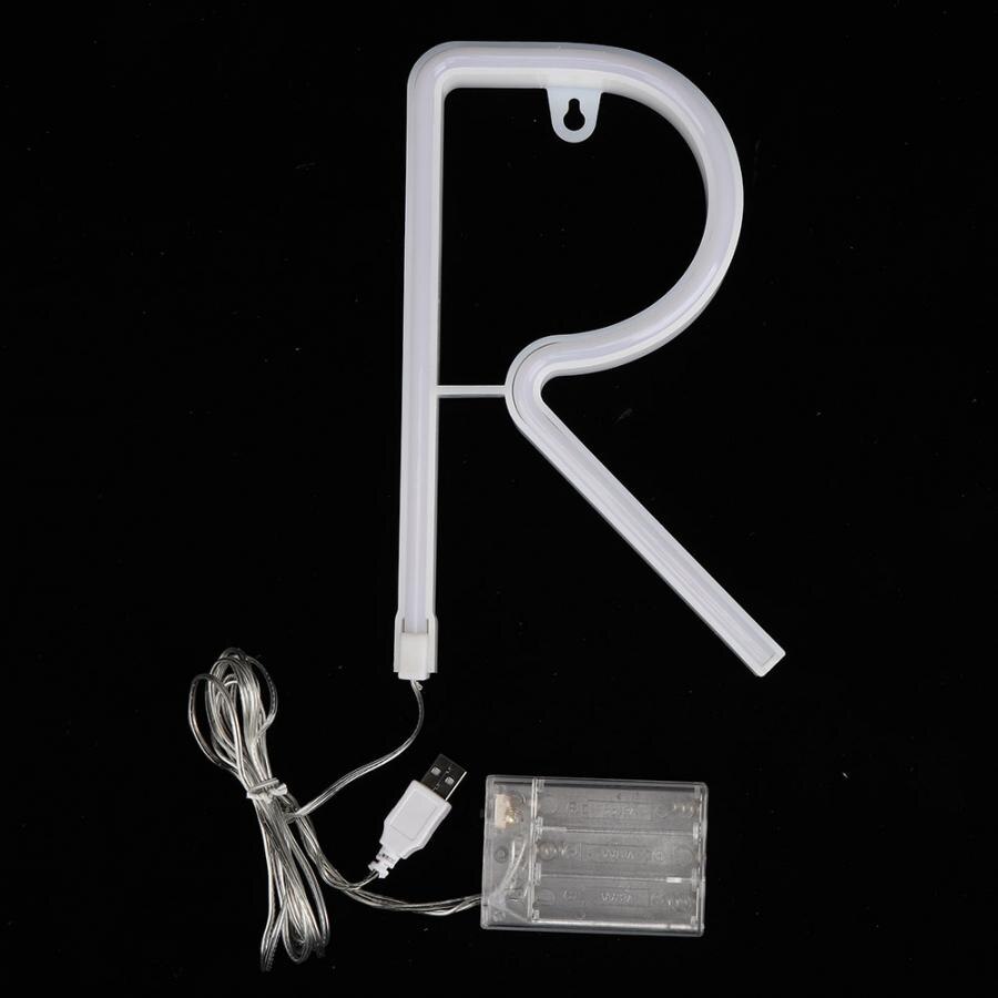 USB Power LED Neon Light Letter R Shaped Pink Or C... – Grandado