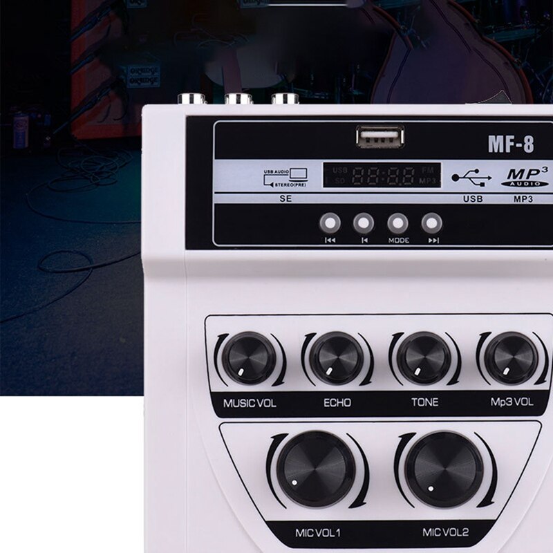 MF8 Home Mixer Microphone Amplifier with Bluetooth... – Grandado