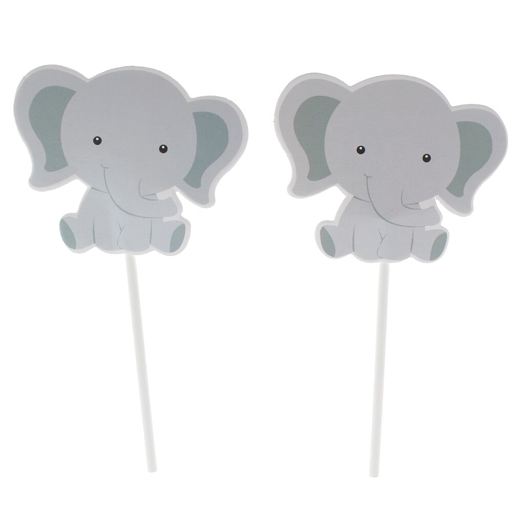 24Pca Elephant Shaped Stick Cake Topper Party Birt... – Grandado