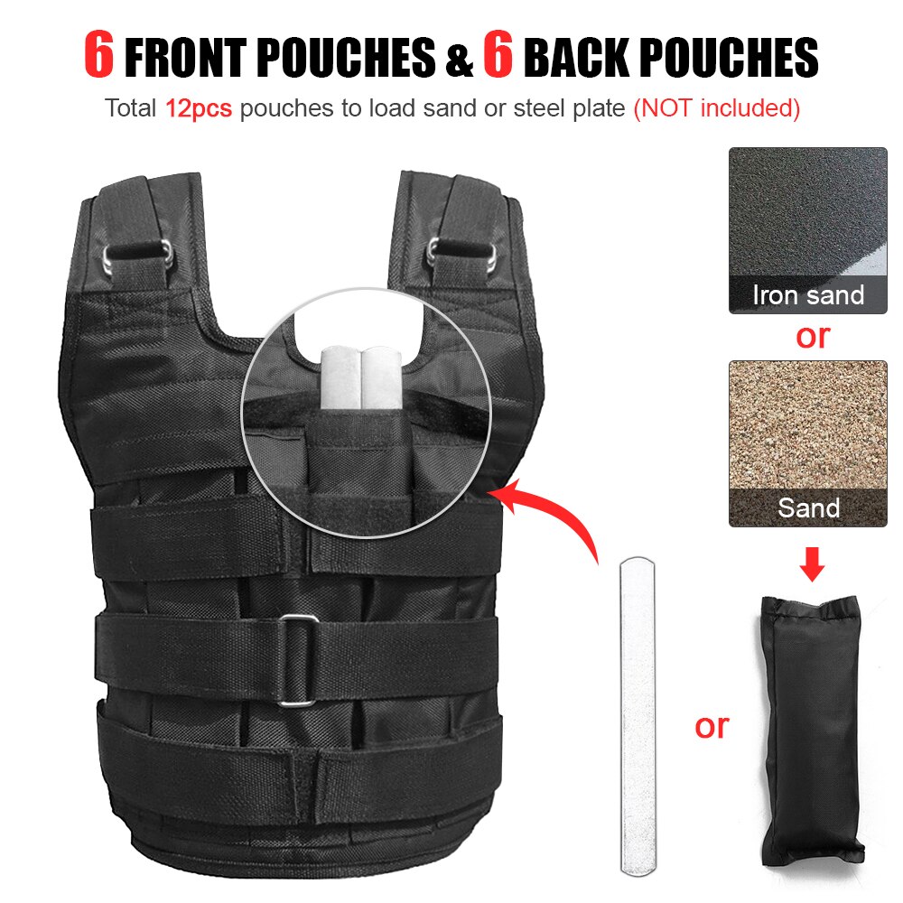 50KG Loading Weight Vest For Boxing Weight Trainin... – Grandado