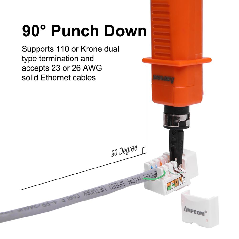 Cat 6 keystone jack, ampcom snap-in rj45 punch-do... – Grandado