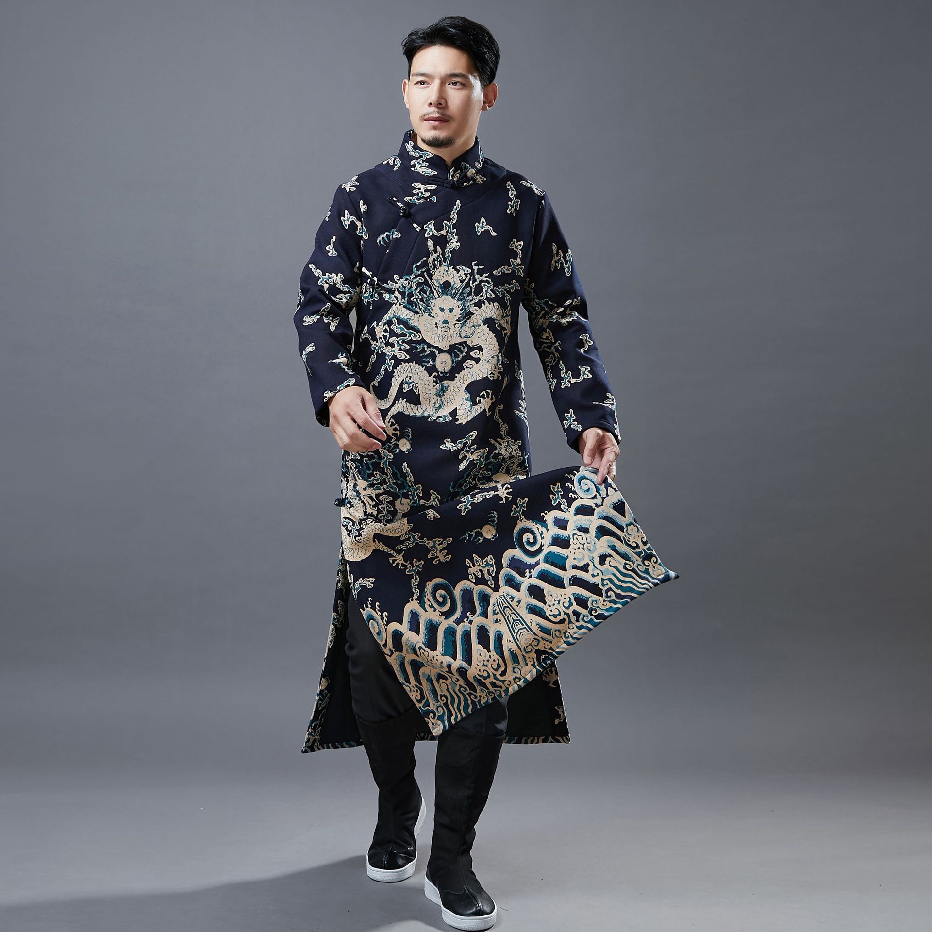 Men Winter Traditional Chinese Style Casual Stand-... – Grandado