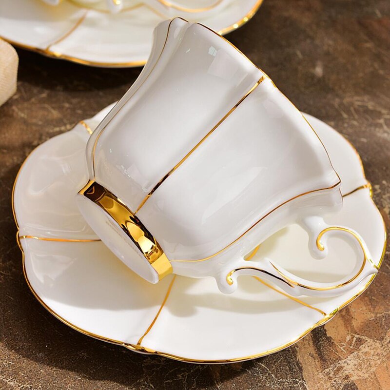Fine Bone China Tee Kaffee Tasse Set Britischen Ro... – Vicedeal