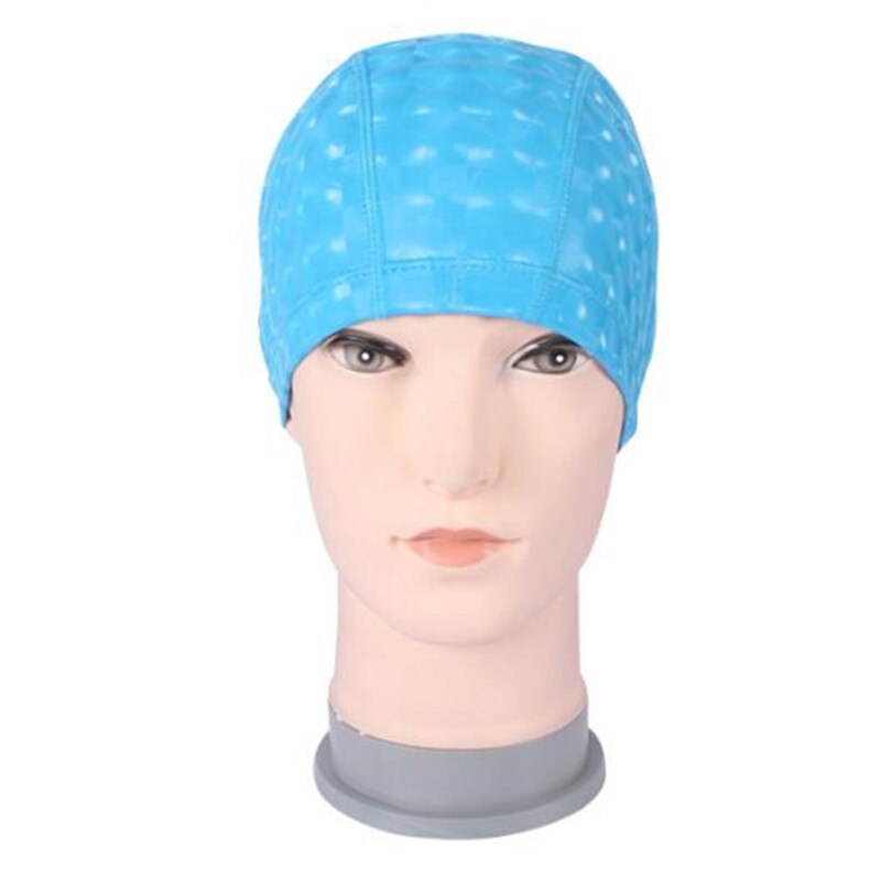 Women&men Water Cube Grids Swimming Caps,Ear Long ... – Vicedeal