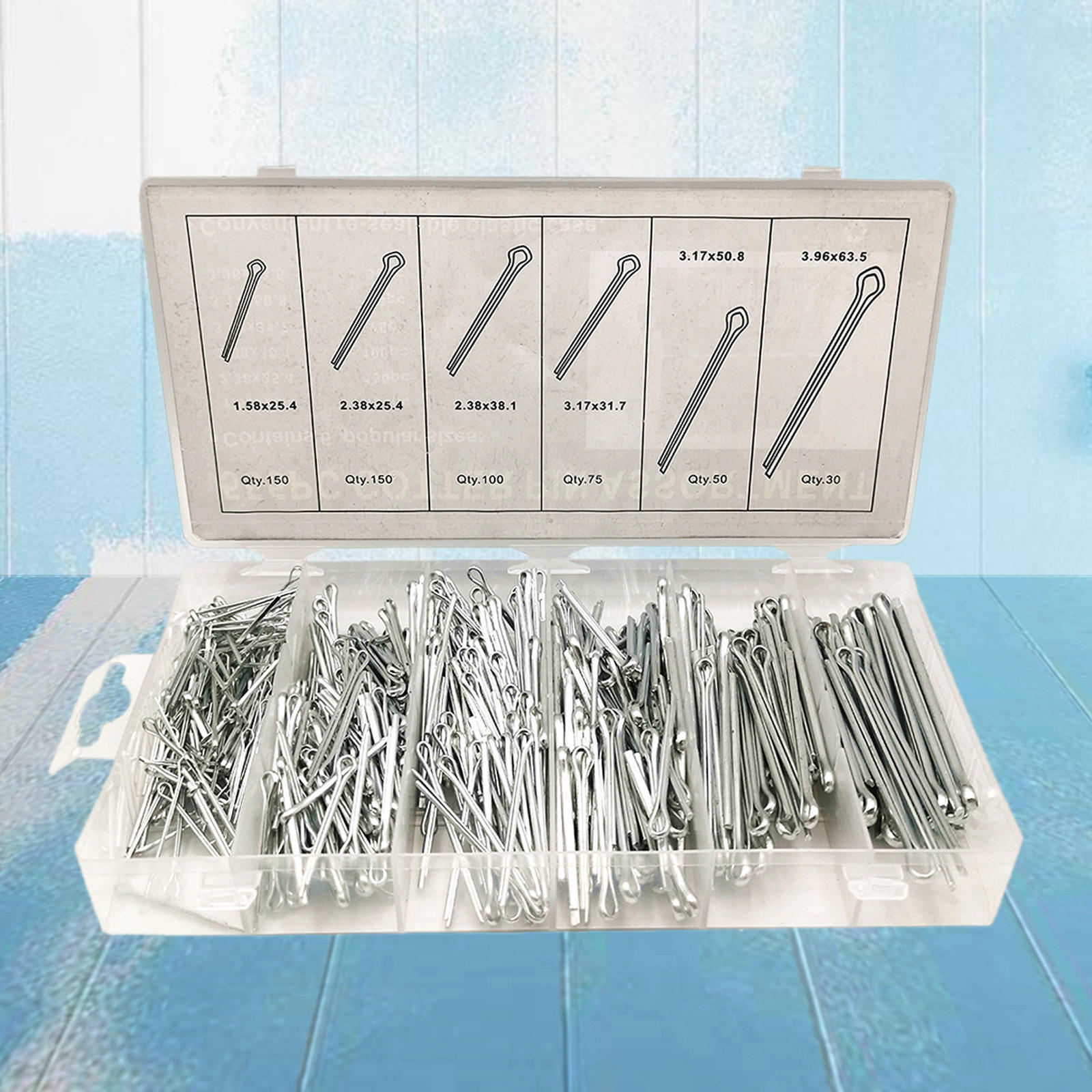 555-Pack 6 Maten Splitpen Assortiment Kit Voor Aut... – Vicedeal