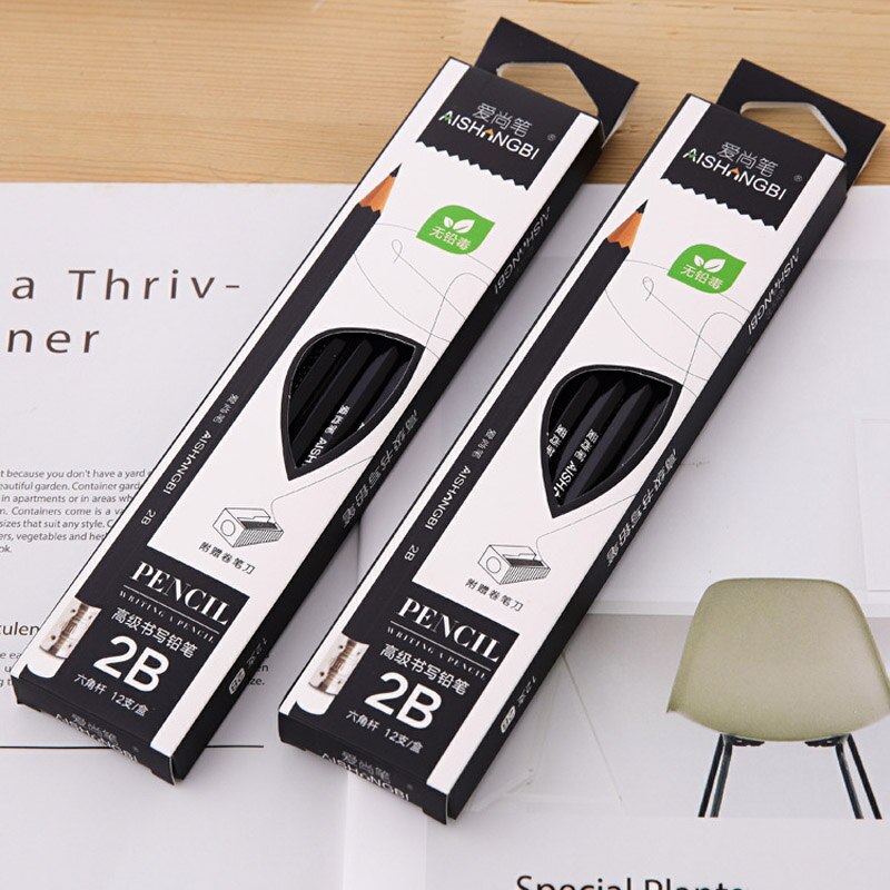 12 Pcs/set exam Pencil 2B Sketch Items Pencils Dra... – Grandado