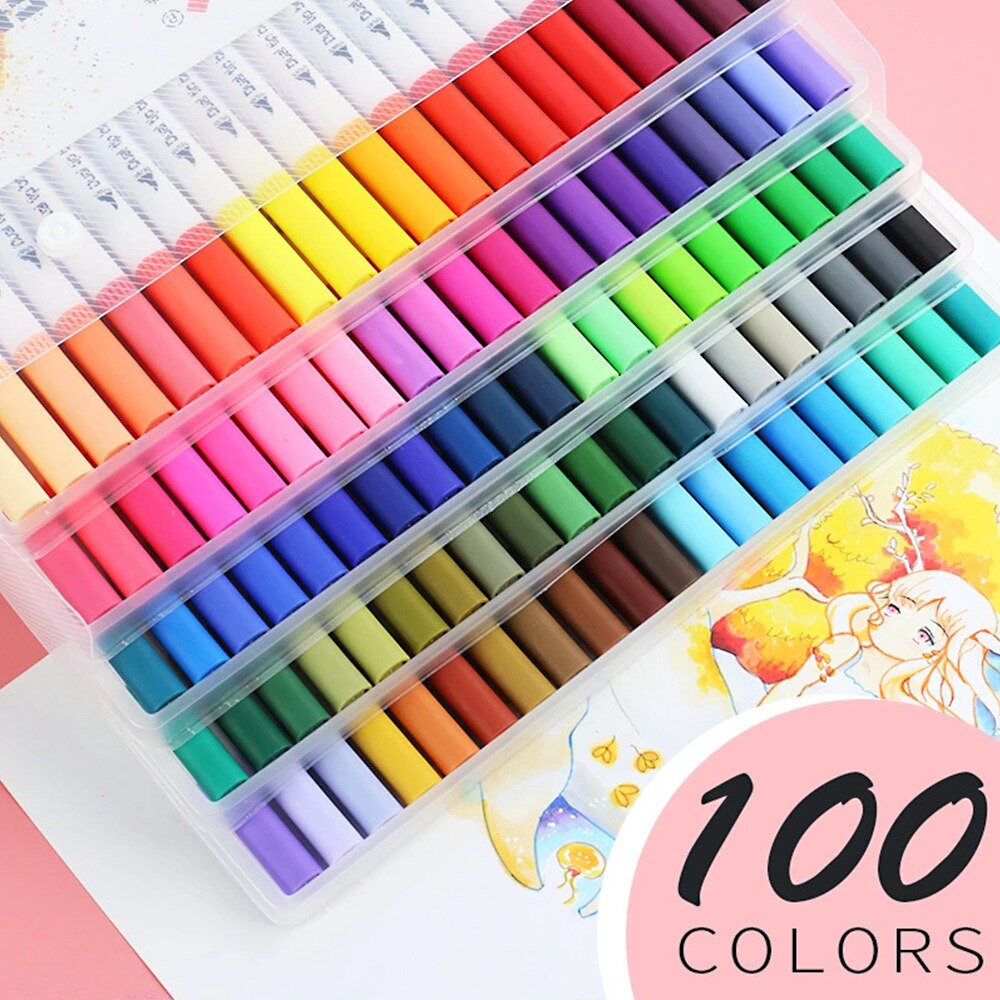 Double-sided Color Marker Soft Tip 12 Colors/24/36... – Grandado