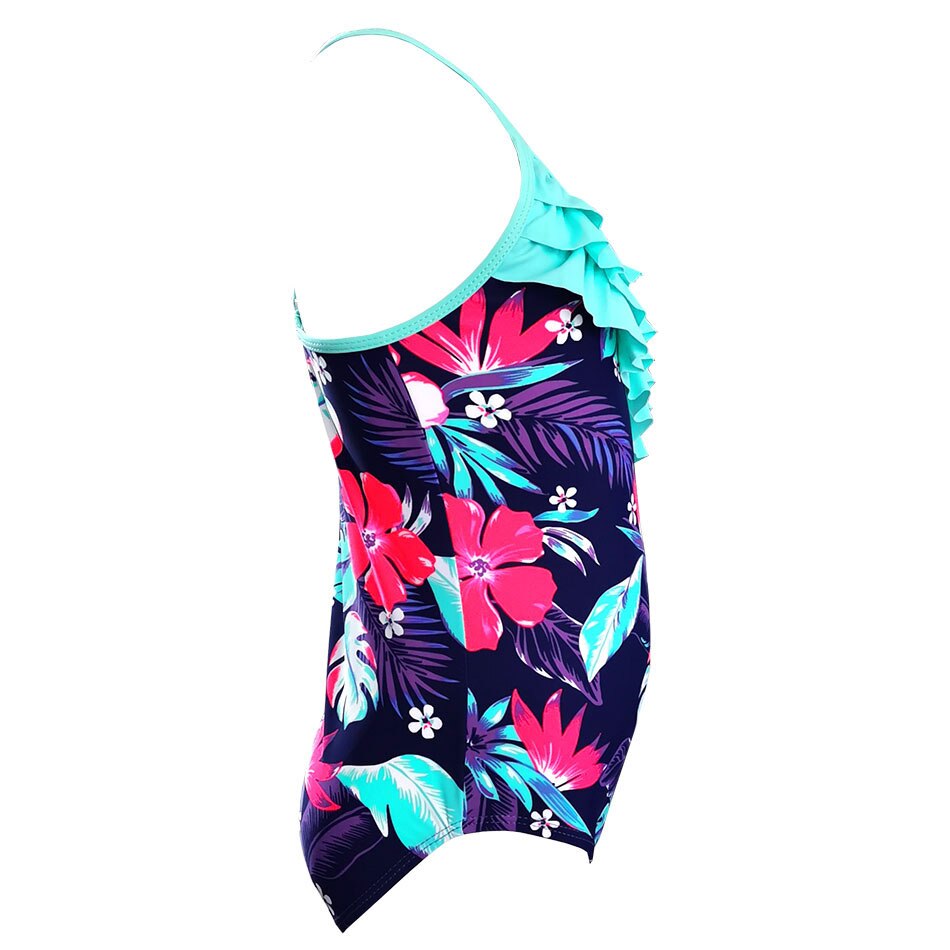 2-8 Years Ruffle Girl Swimsuit One Piece Tropical ... – Grandado