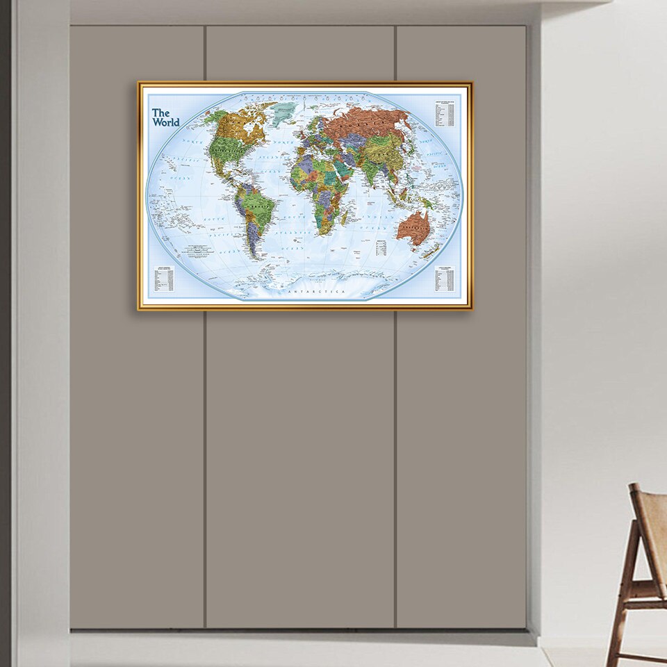 84*59cm mapa político del mundo con los detalles l... – Grandado