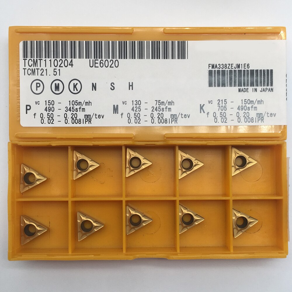 10 Pcs Carbide Insert TCMT110204 TCMT21.51 UE6020 ... – Vicedeal